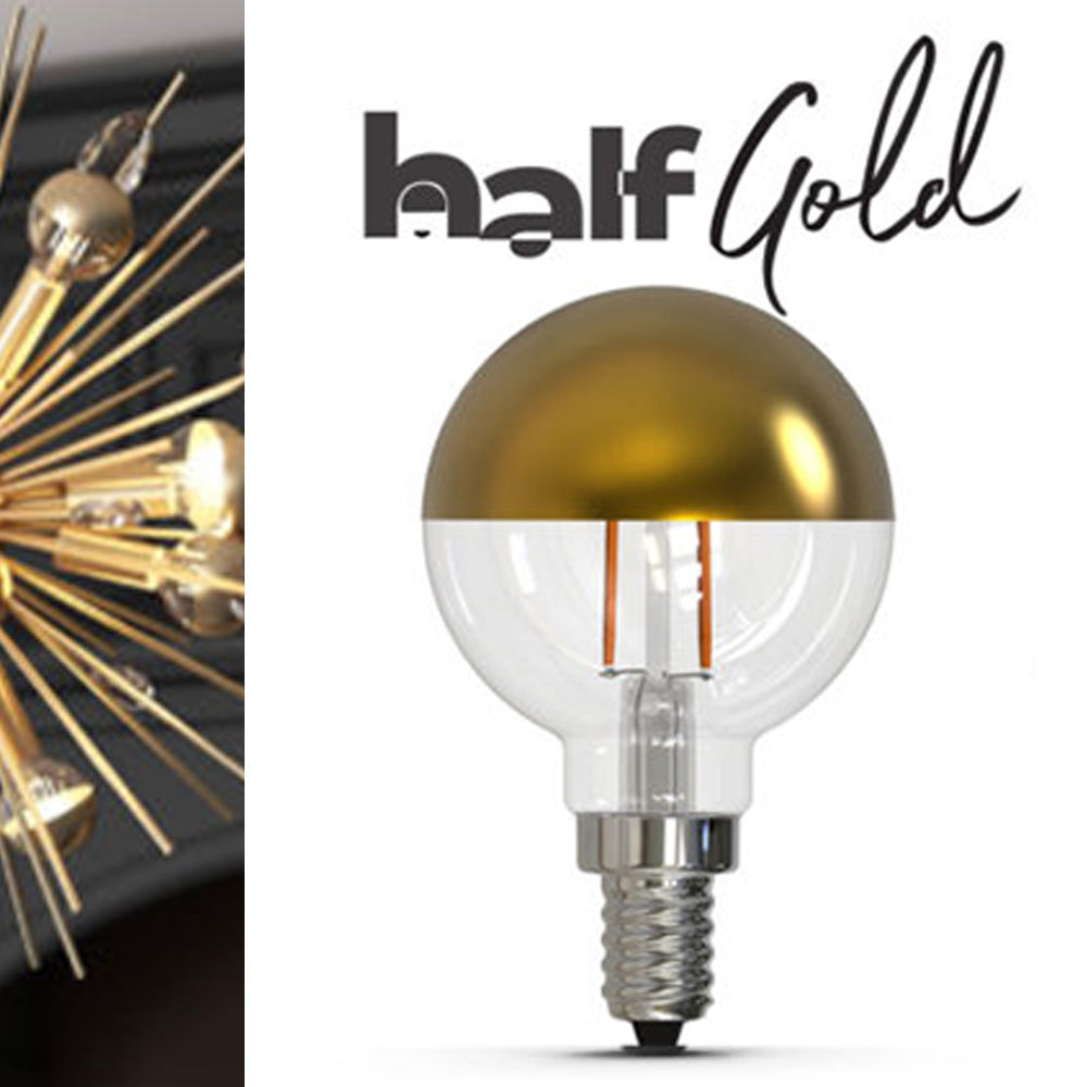 Half Gold Designer LED Filament Light Bulbs from Bulbrite – Brand Name ...