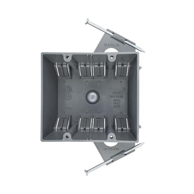 Elite PBOX2NO 2 Gang PVC New Work Electrical Box – Brand Name Lighting