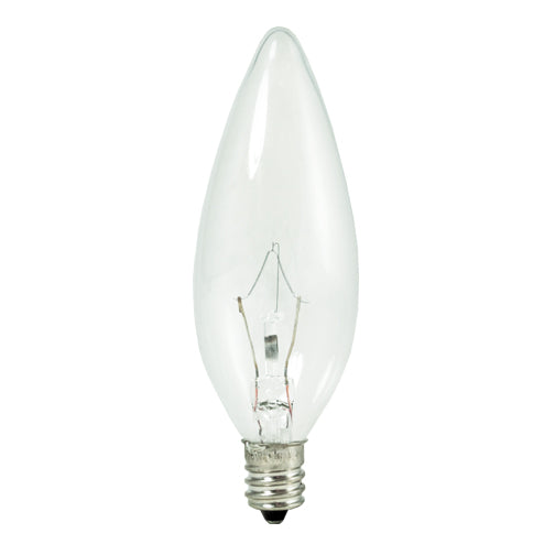 Bulbrite Krystal Touch B10 Light Bulb with E12 base, Clear, 2700K, 240 ...
